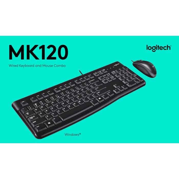 Logitech MK120 Wired Keyboard and Mouse Combo - New | Repowered